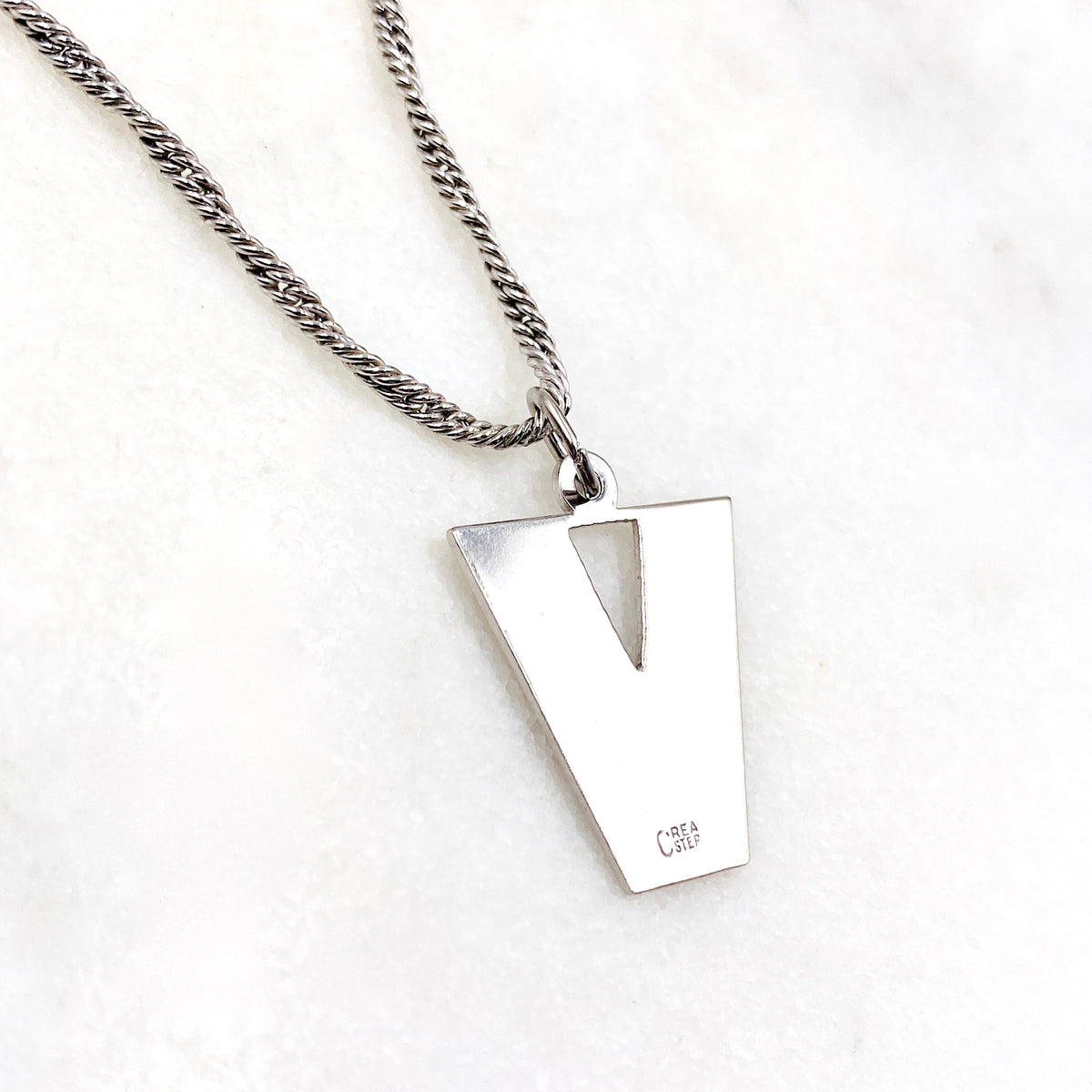 Initial V Sterling Silver Necklace – VINTAGE-O-RAMA LLC